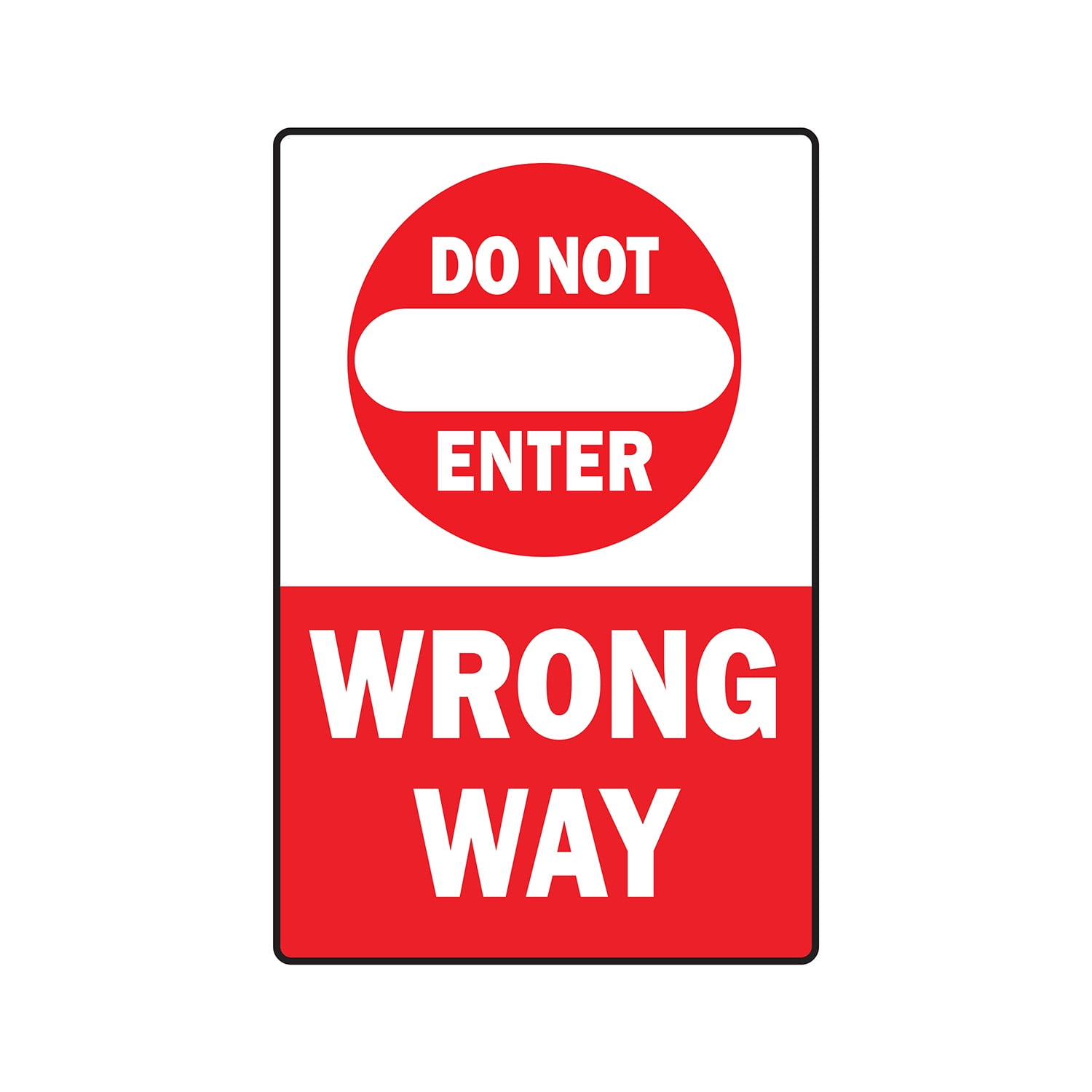 DO NOT ENTER WRONG WAY Sign traffic road street entrance parking ...