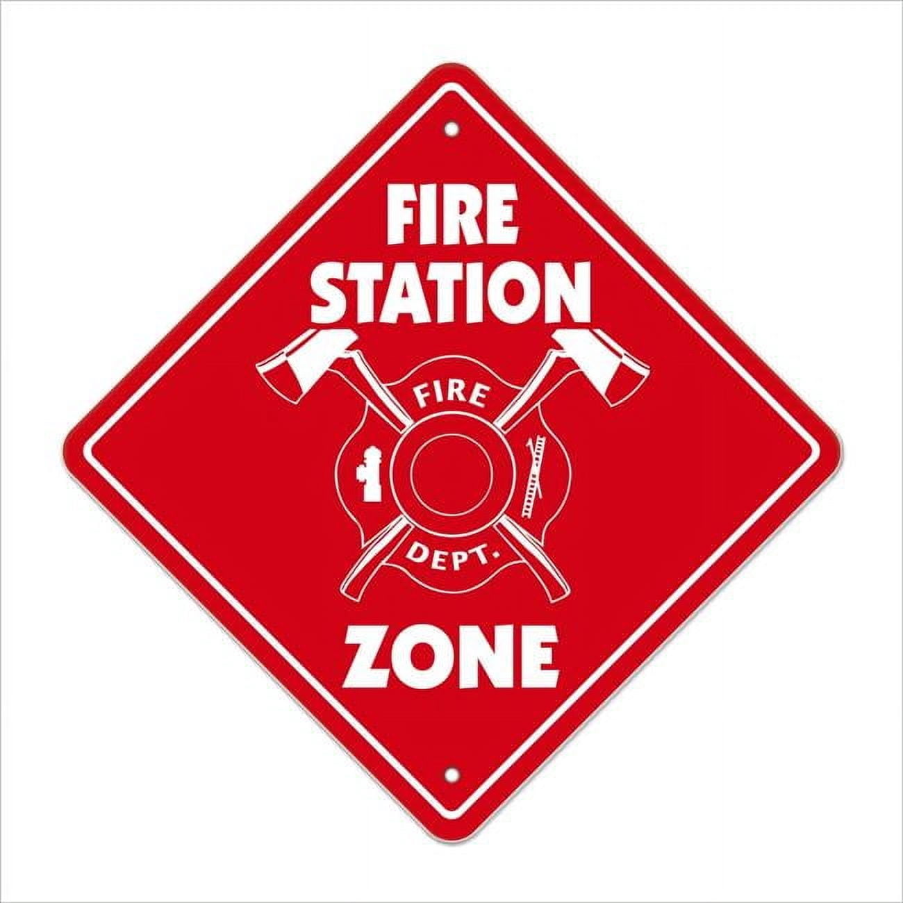 SignMission 20 in. Fire Station Zone Xing Crossing Sign - Walmart.com