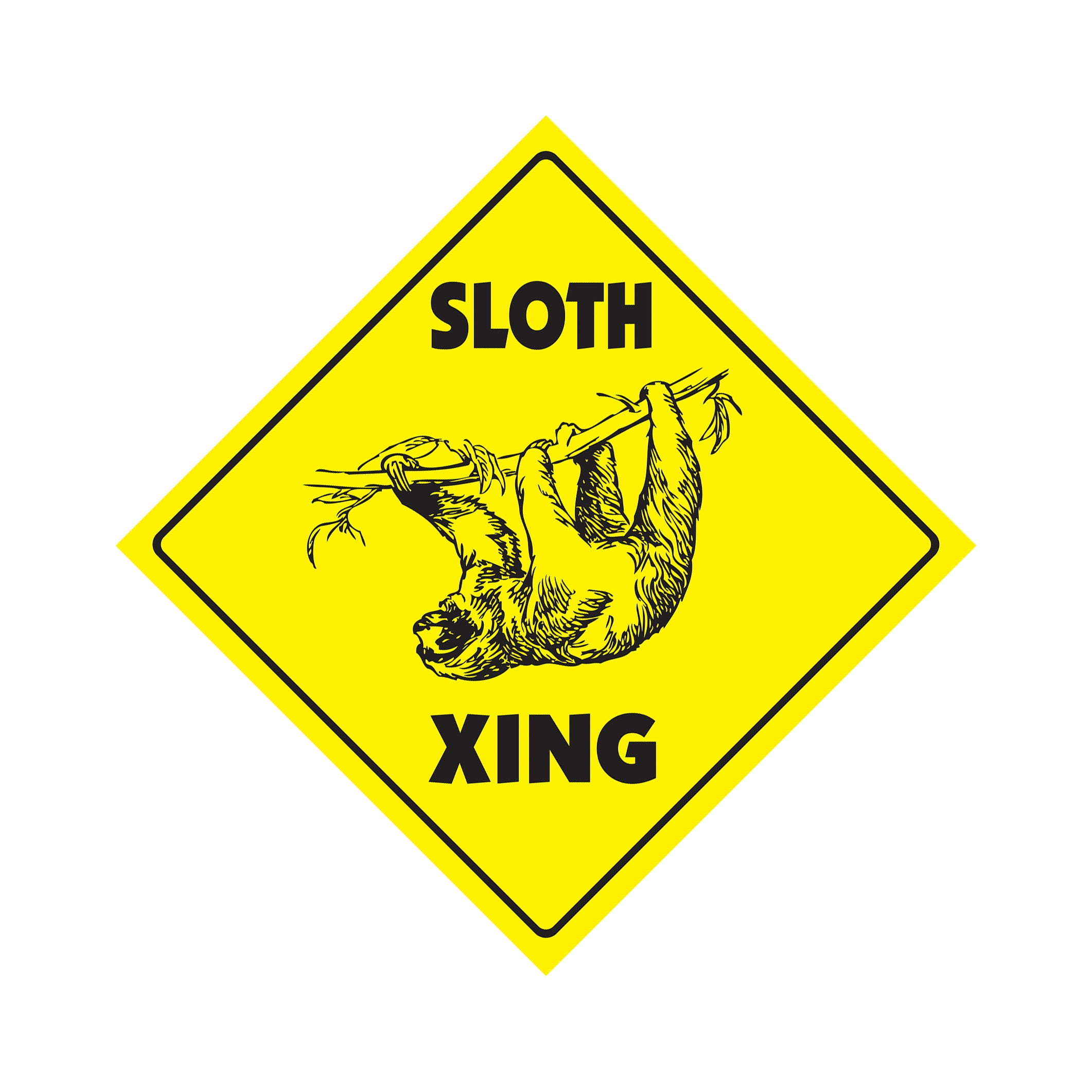 Sloth Crossing Sign Zone Xing | Indoor/Outdoor | 20" Tall animal lover ...