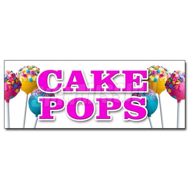 SignMission 24 in. Cake Pops Decal Sticker - On A Stick Gifts Holiday ...