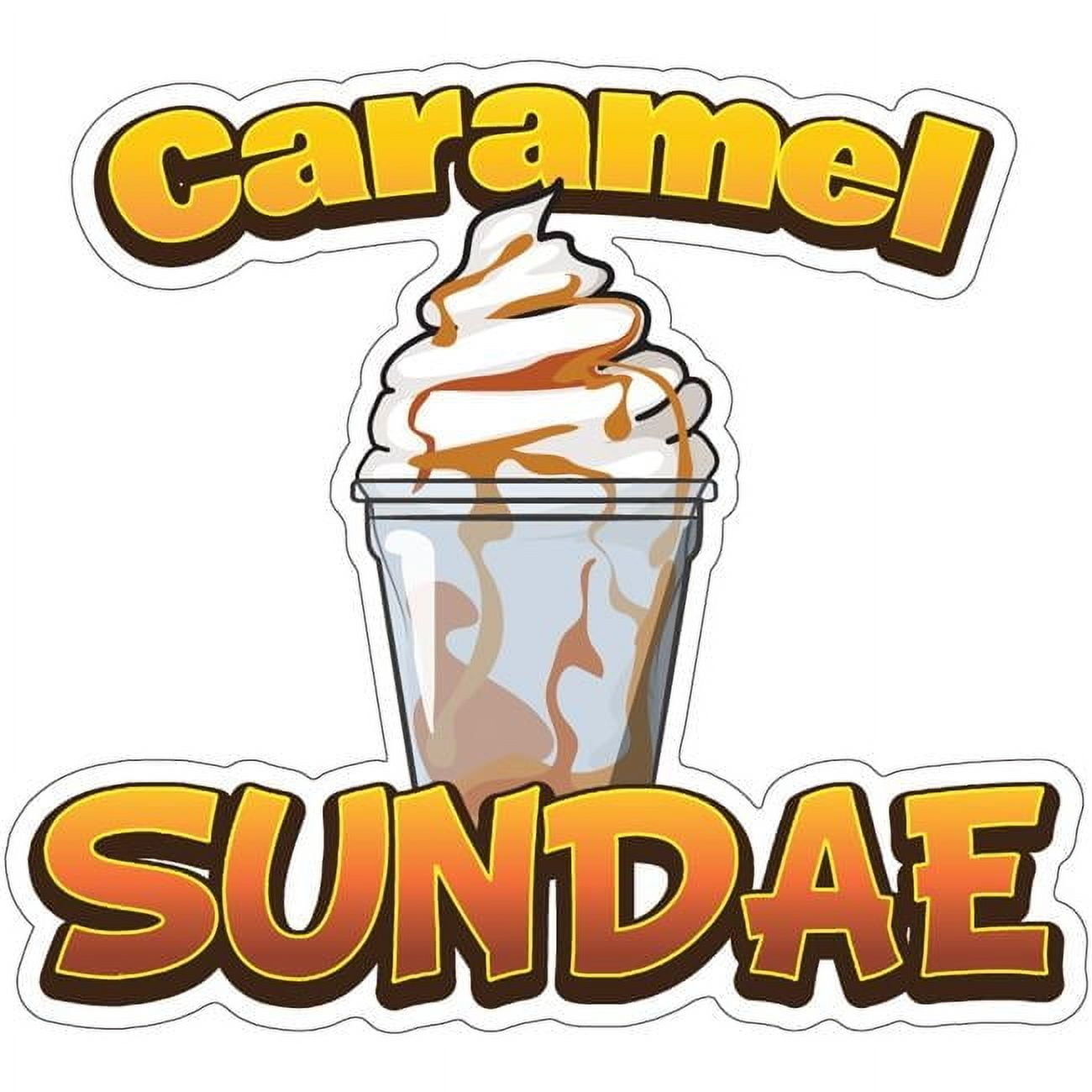 SignMission 24 in. Caramel Sundae Decal Concession Stand Food Truck ...