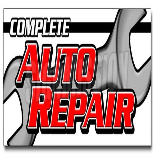 SignMission 24 in. Complete Auto Repair Decal Sticker - Car Mechanic ...