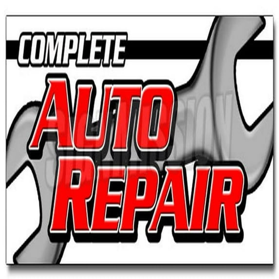 SignMission 24 in. Complete Auto Repair Decal Sticker - Car Mechanic ...