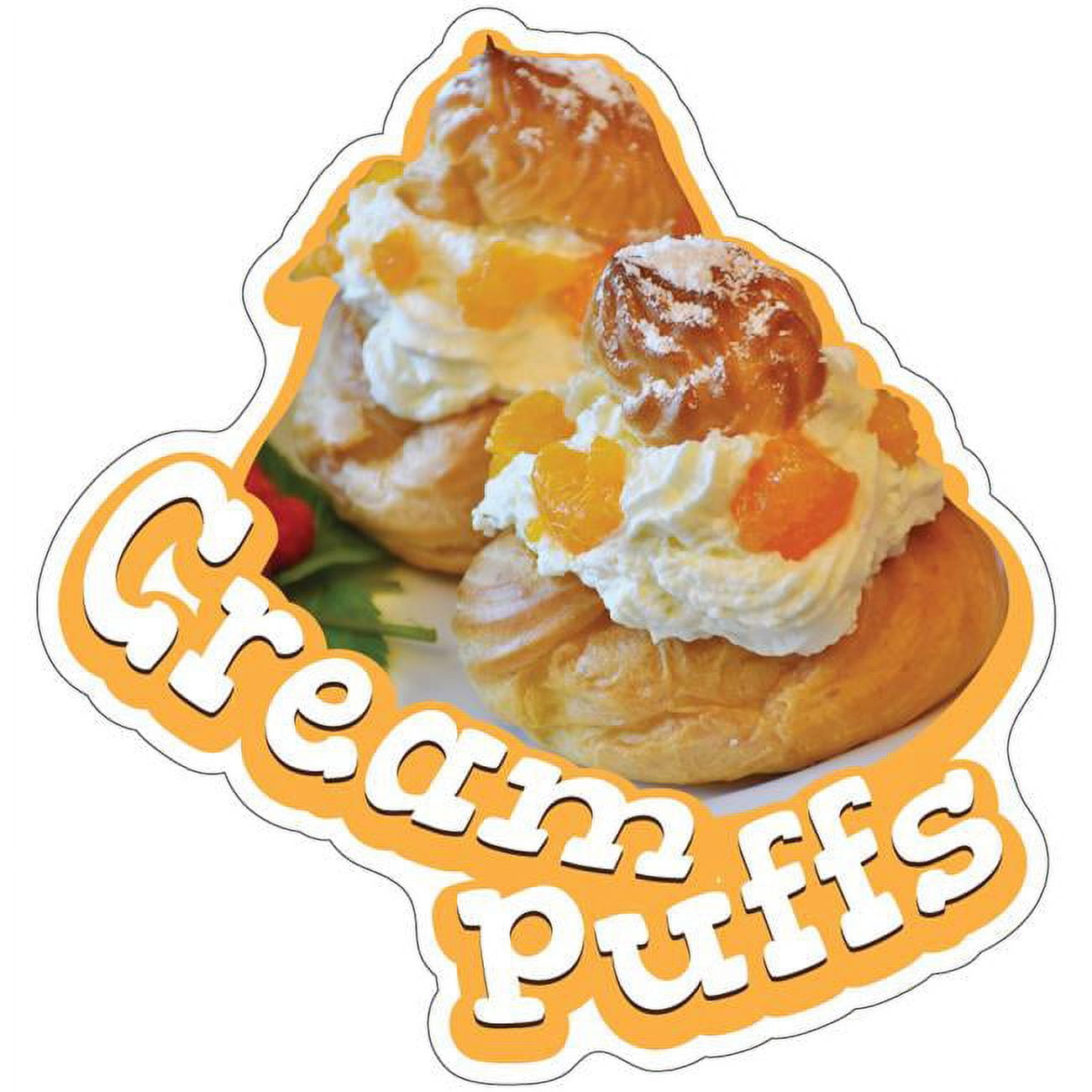 SignMission 24 in. Cream Puffs Decal Concession Stand Food Truck ...