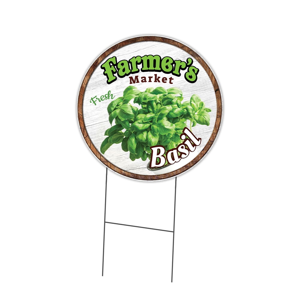 SignMission C-24-CIR-DS-WS-Basil 24 in. Double Sided Corrugated ...