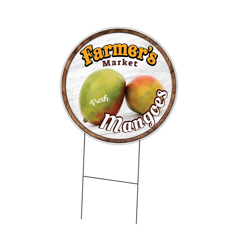 SignMission C-24-CIR-DS-WS- Mangoes 24 in. Double Sided Corrugated ...