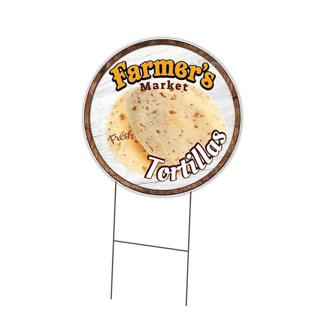 SignMission C-24-CIR-DS-WS- Tortillas 24 in. Double Sided Corrugated ...