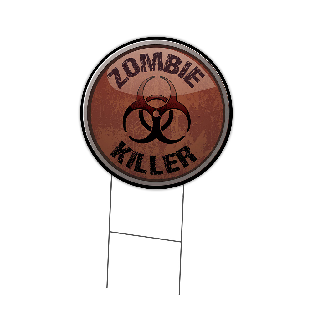 SignMission C-24-CIR-DS-WS- Zombie Killer 24 in. Double Sided ...
