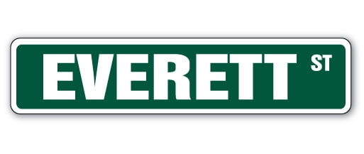 EVERETT Street Sign Childrens Name Room Sign | Indoor/Outdoor | 24 ...