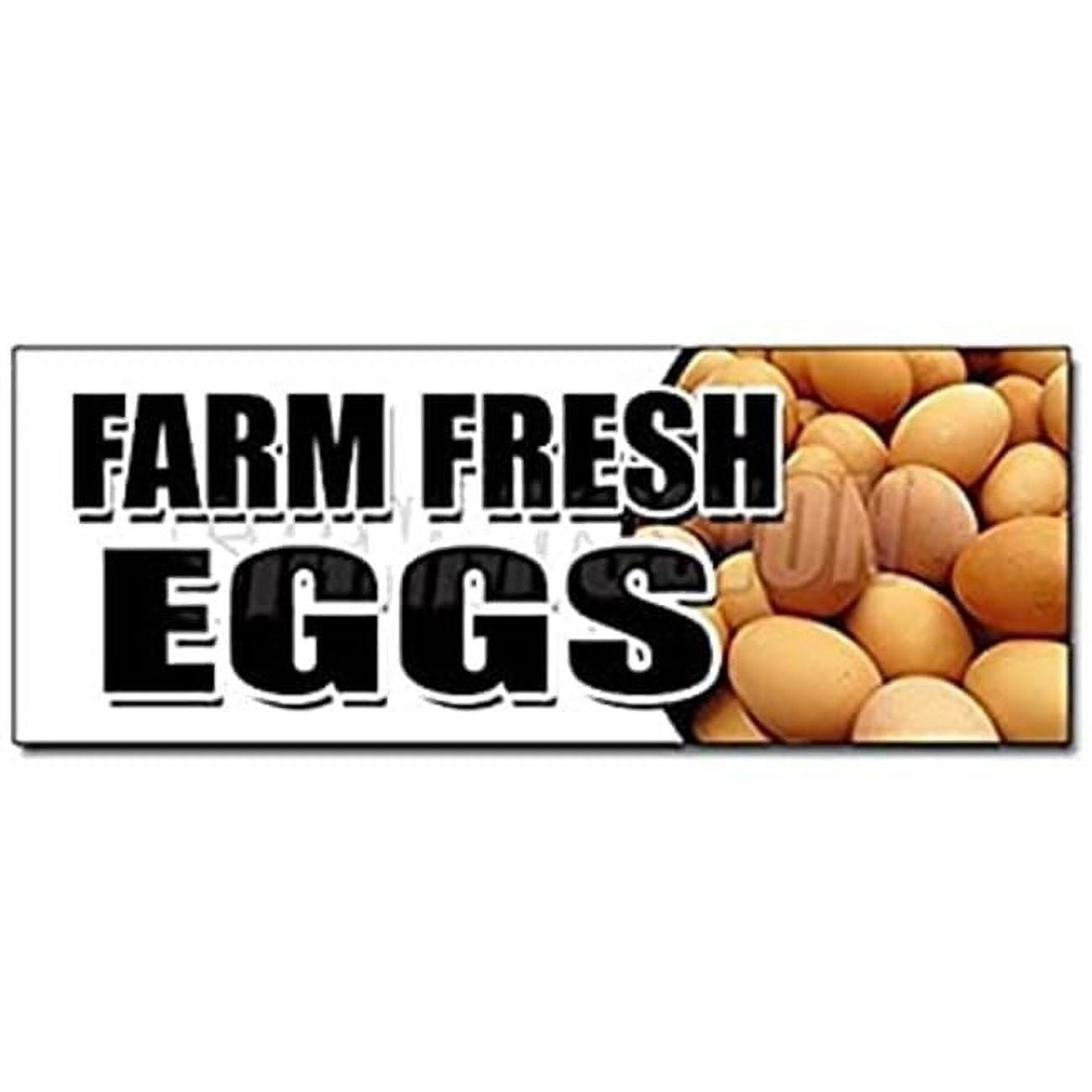 SignMission 24 in. Farm Fresh Eggs Decal Sticker - Organic Range Free ...
