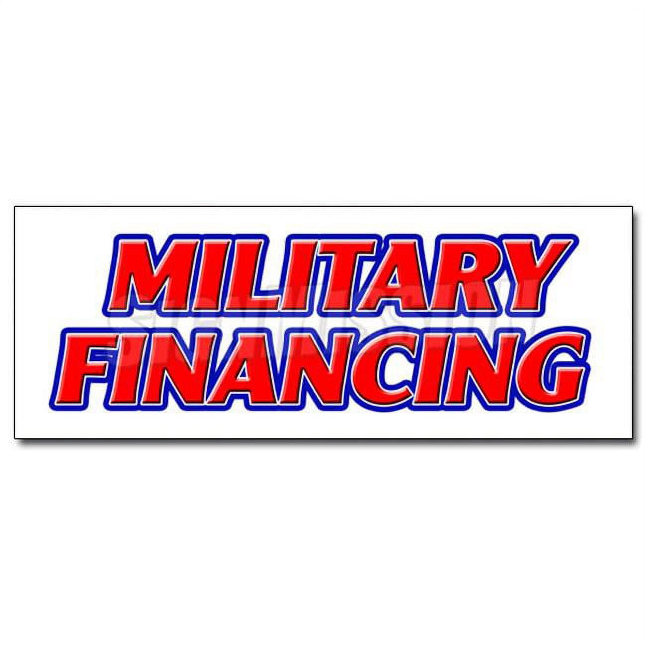 Signmission 24 In Military Financing Decal Sticker Army Navy Marines