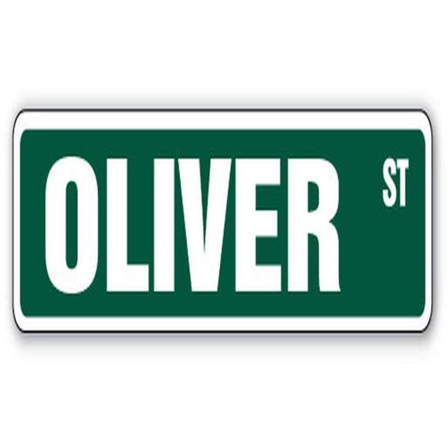 OLIVER Street Sign Childrens Name Room Sign | Indoor/Outdoor | 24" Wide ...