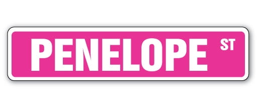 PENELOPE Street Sign Childrens Name Room Sign | Indoor/Outdoor | 24 ...