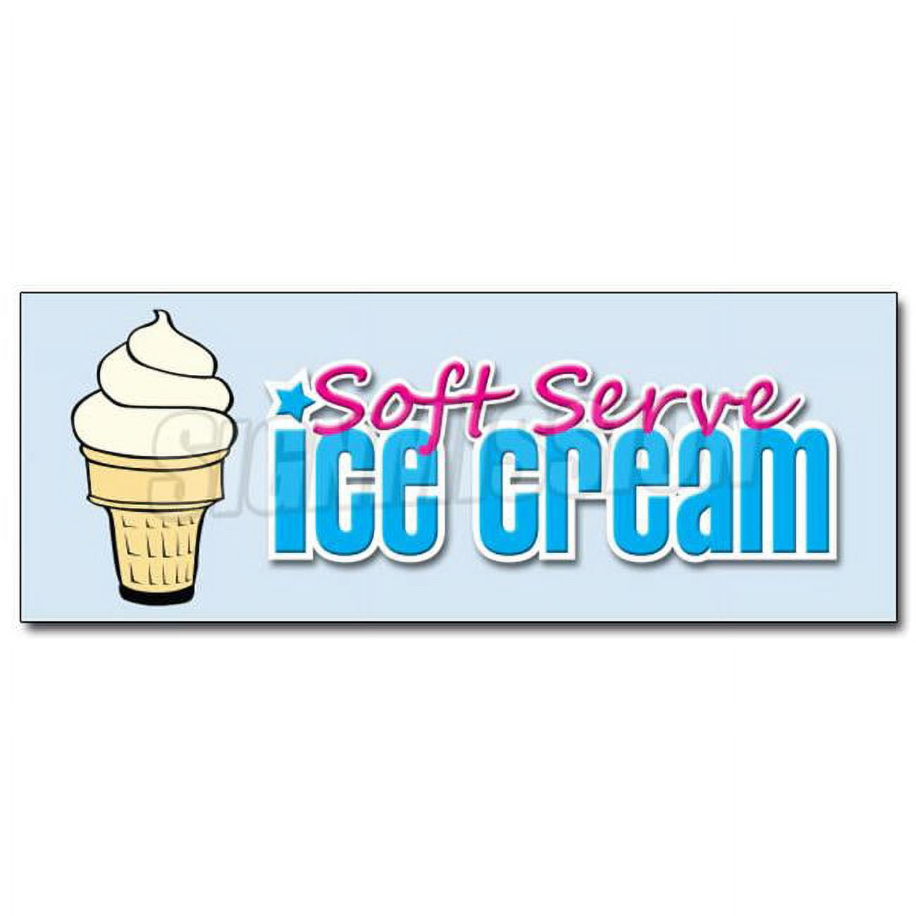 Signmission 24 In Soft Serve Vanilla Ice Cream Decal Sticker Shop