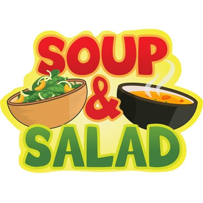 SignMission 24 in. Soup & Salad Concession Decal Sign - Cart Trailer ...