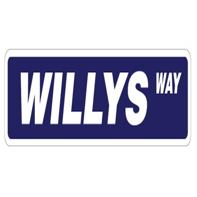 WILLYS Street Sign new road 4x4 truck willy | Indoor/Outdoor | 24" Wide ...
