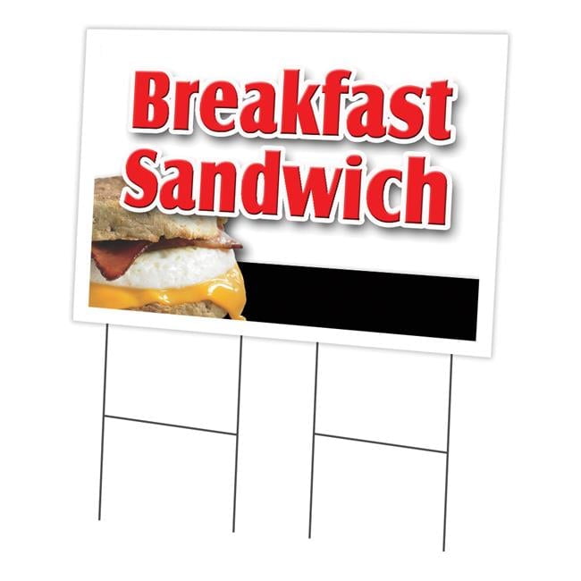 SignMission 24 x 36 in. Breakfast Sandwich Yard Sign & Stake - Walmart.com