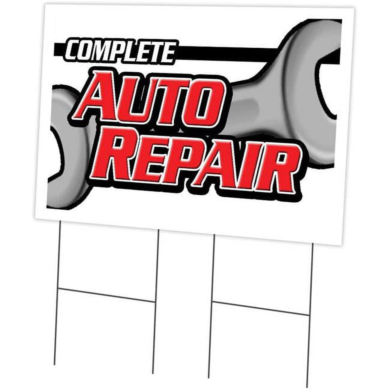 SignMission 24 x 36 in. Complete Auto Repair Yard Sign & Stake ...