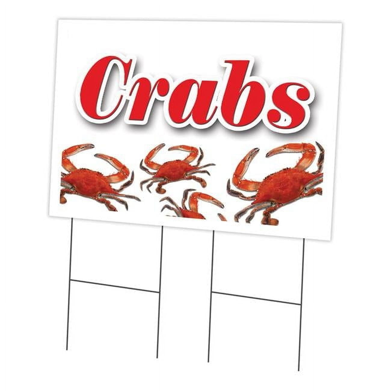 SignMission 24 x 36 in. Crabs Yard Sign & Stake - Walmart.com
