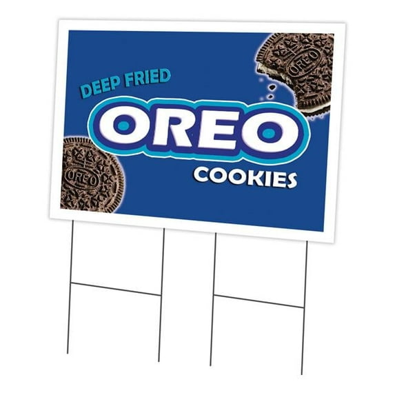 SignMission 24 x 36 in. Deep Fried Oreo Yard Sign & Stake - Walmart.com