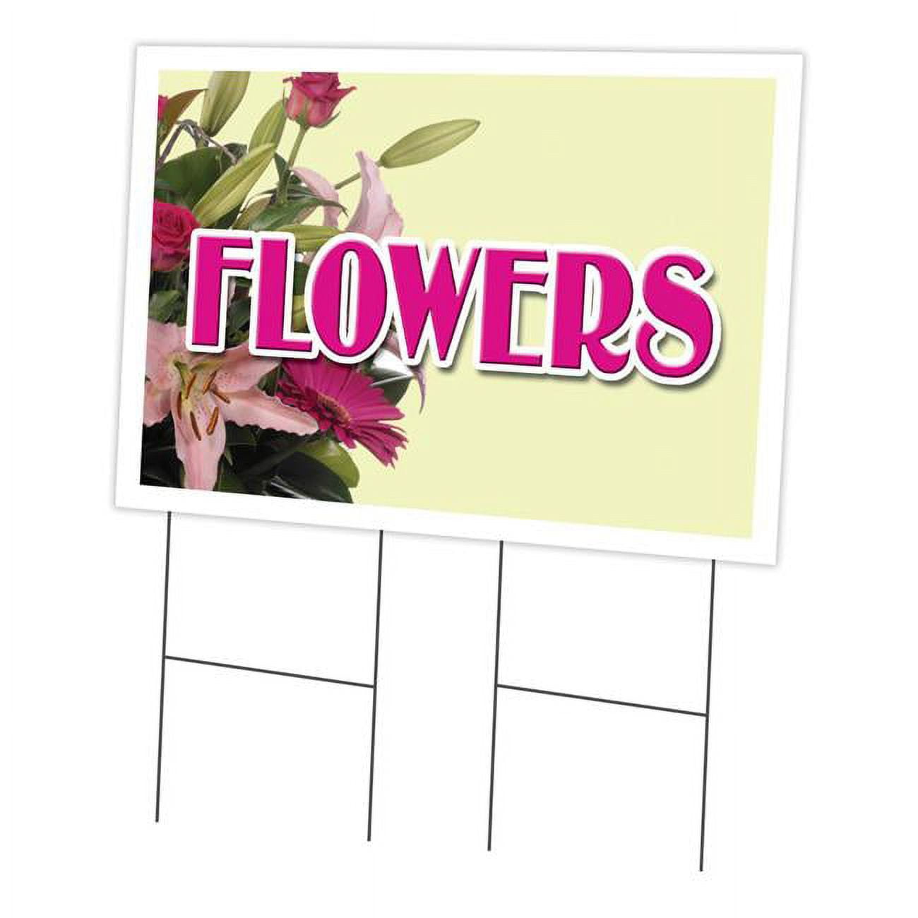 SignMission 24 x 36 in. Flowers Yard Sign & Stake - Walmart.com
