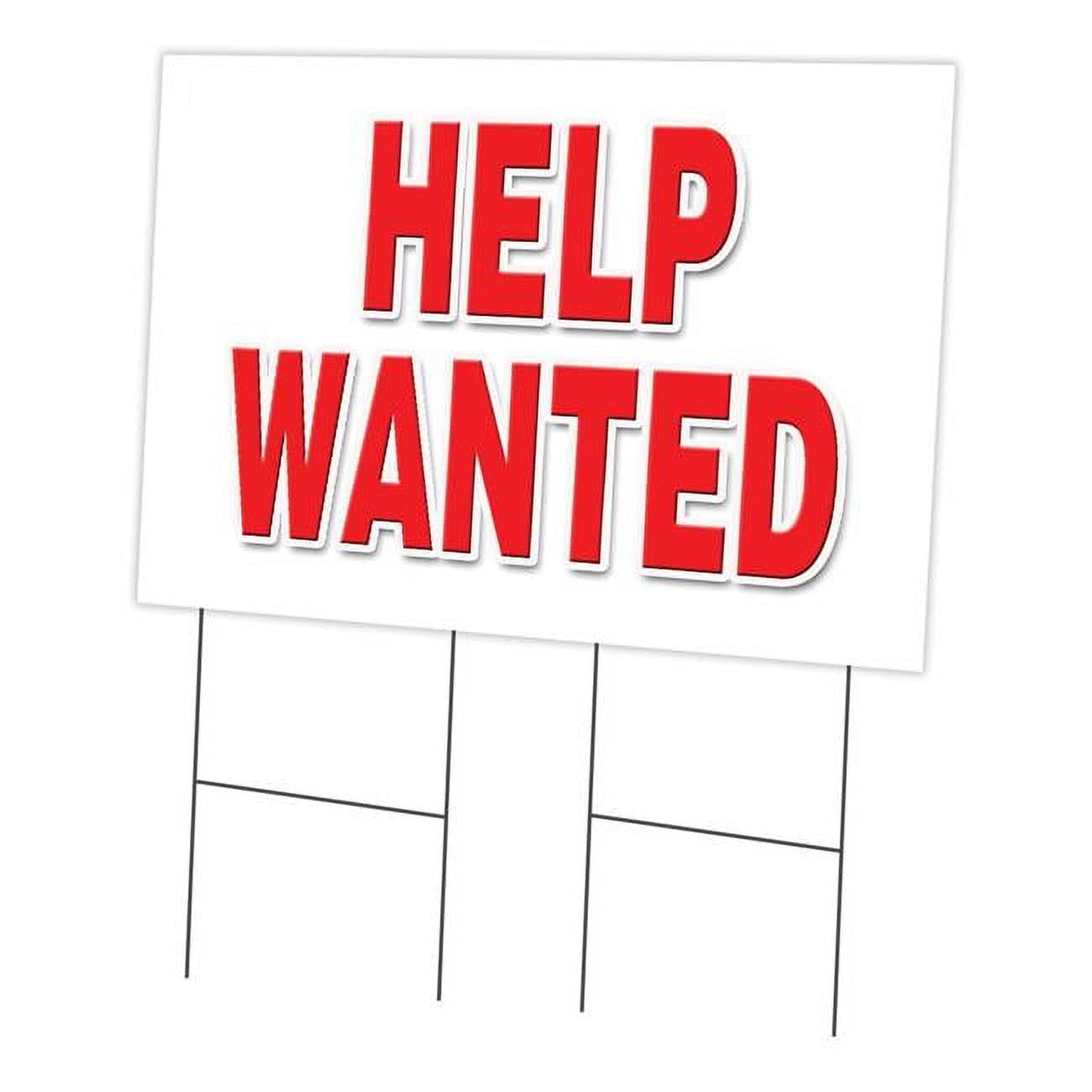 SignMission 24 x 36 in. Help Wanted Yard Sign & Stake - Walmart.com