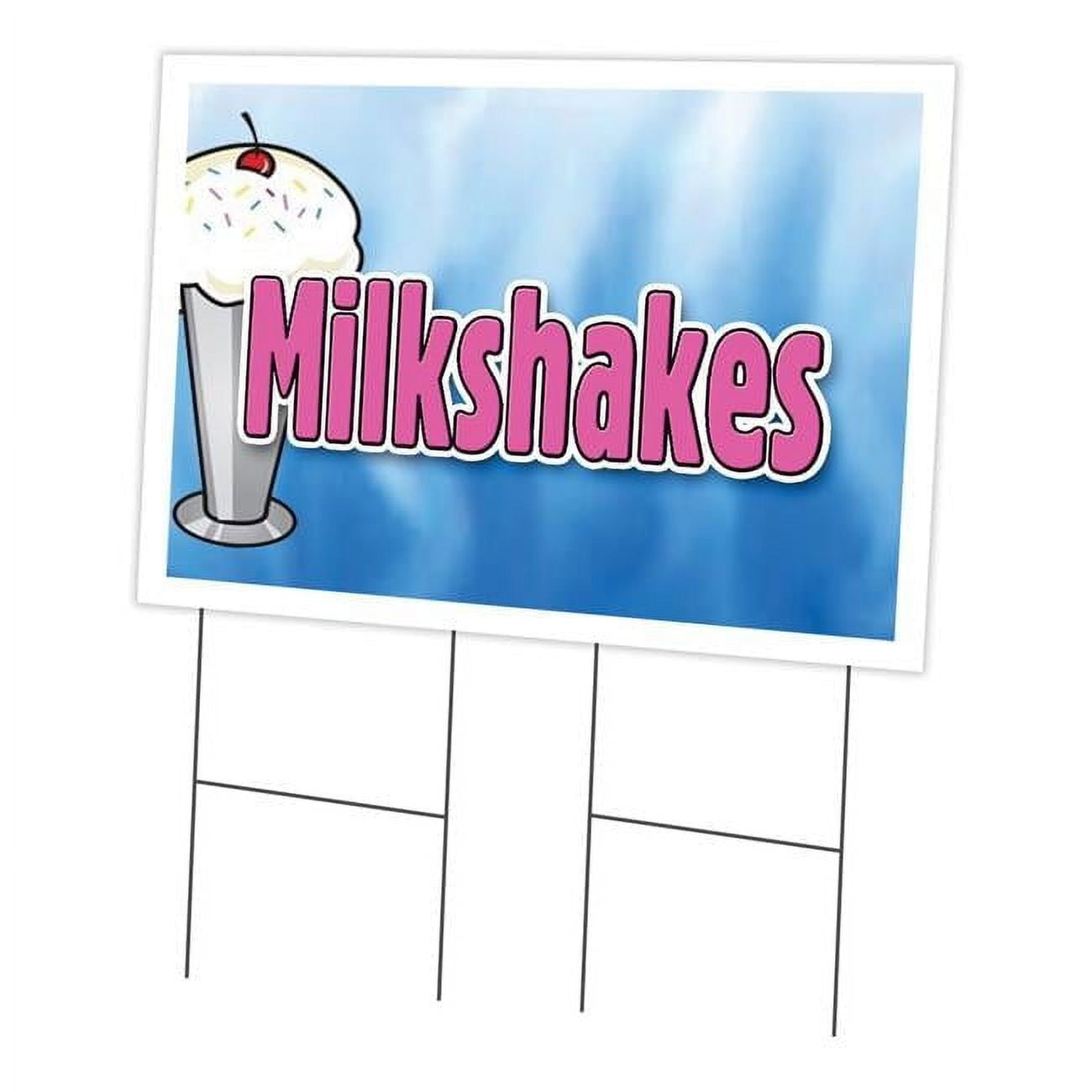 SignMission 24 x 36 in. Milkshakes Yard Sign & Stake - Walmart.com