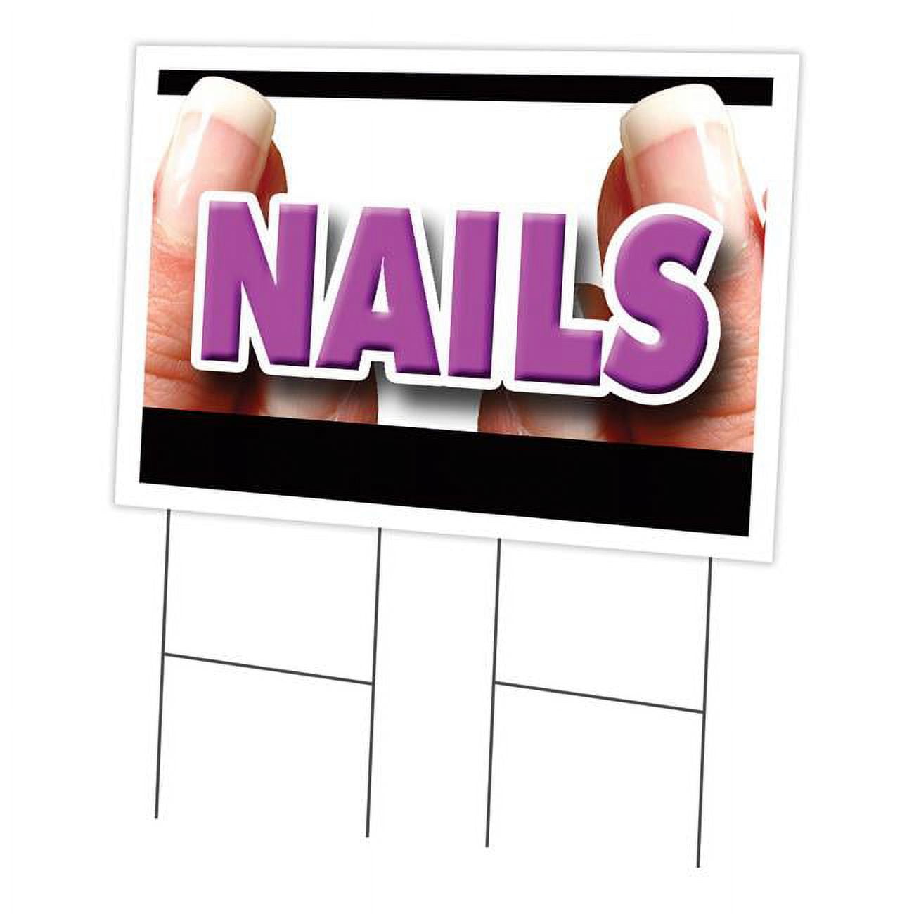SignMission 24 x 36 in. Nails Yard Sign & Stake - Walmart.com