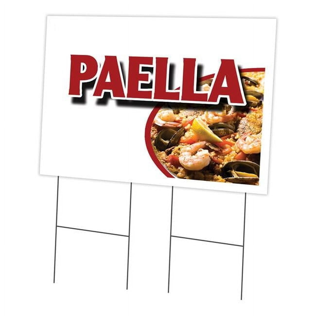SignMission 24 x 36 in. Paella Yard Sign & Stake - Walmart.com
