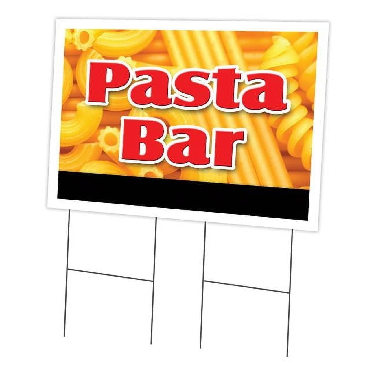SignMission 24 x 36 in. Pasta Bar Yard Sign & Stake - Walmart.com