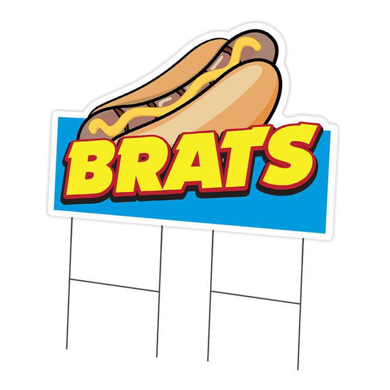SignMission 24 x 36 in. Yard Sign & Stake - Brats - Walmart.com