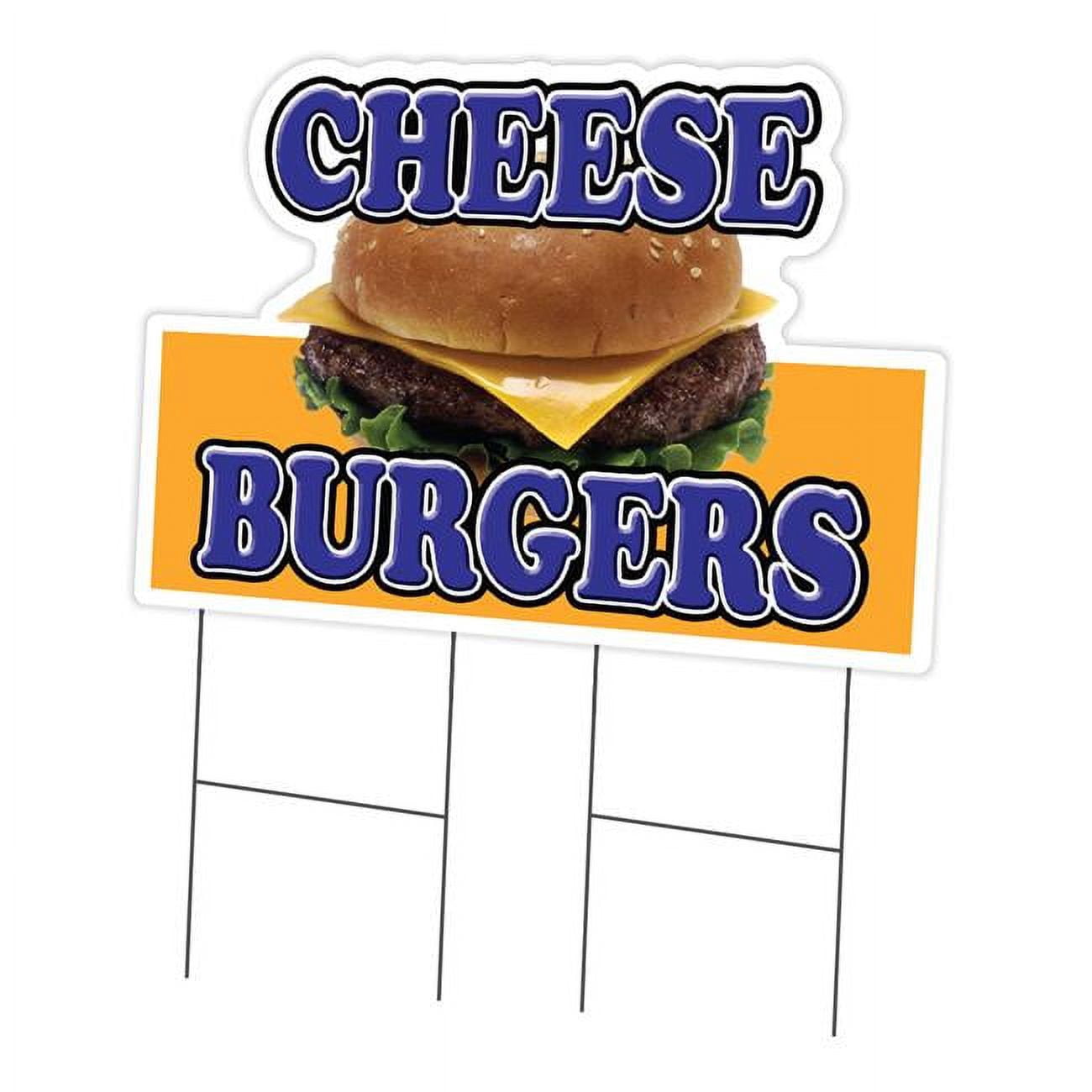 SignMission 24 x 36 in. Yard Sign & Stake - Cheeseburgers - Walmart.com