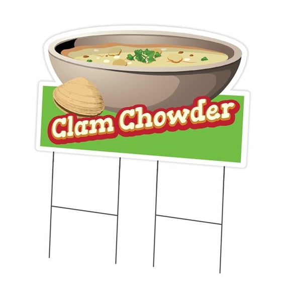 SignMission C-DC-2436-DS-Clam Chowder19 24 x 36 in. Yard Sign & Stake ...