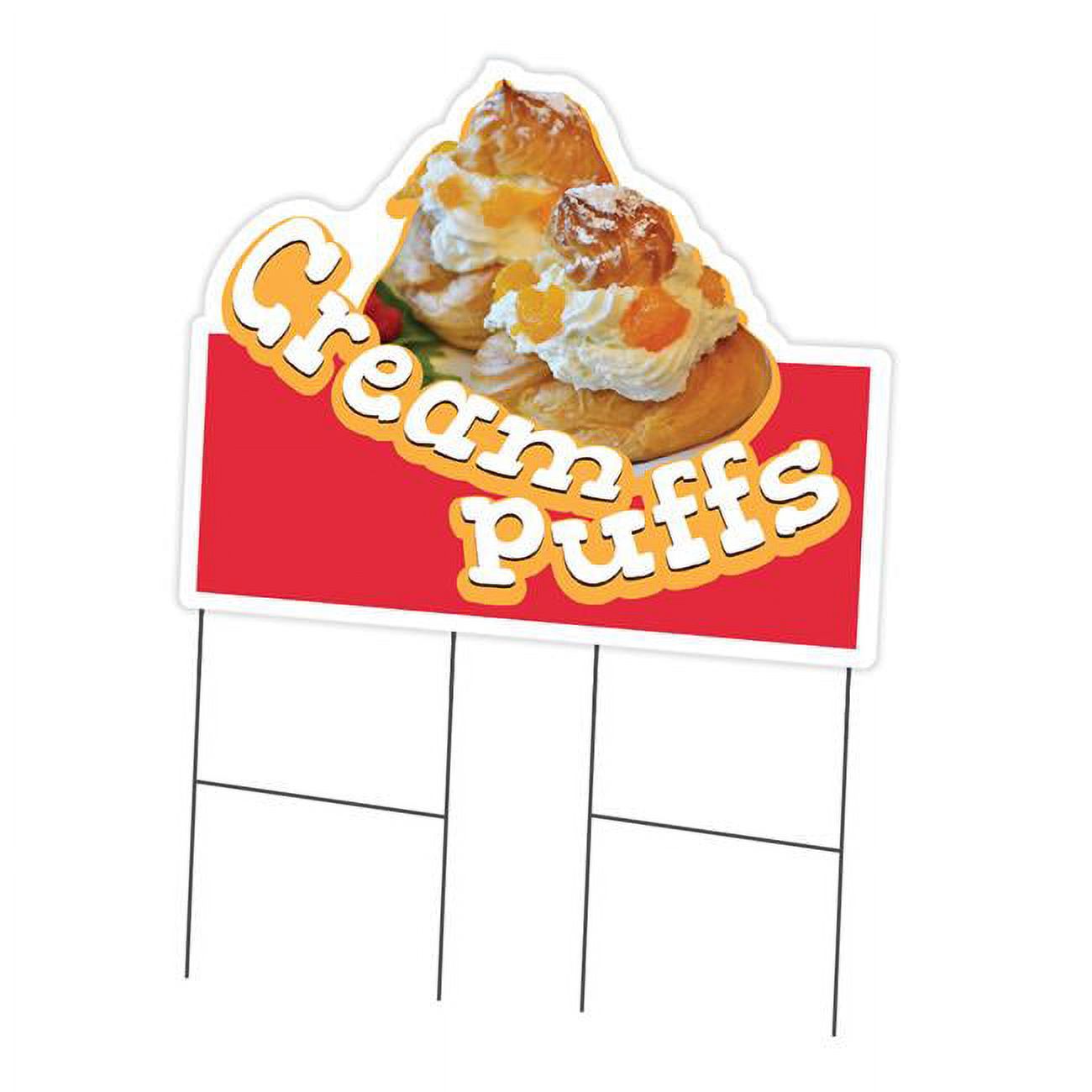 SignMission 24 x 36 in. Yard Sign & Stake - Cream Puffs - Walmart.com