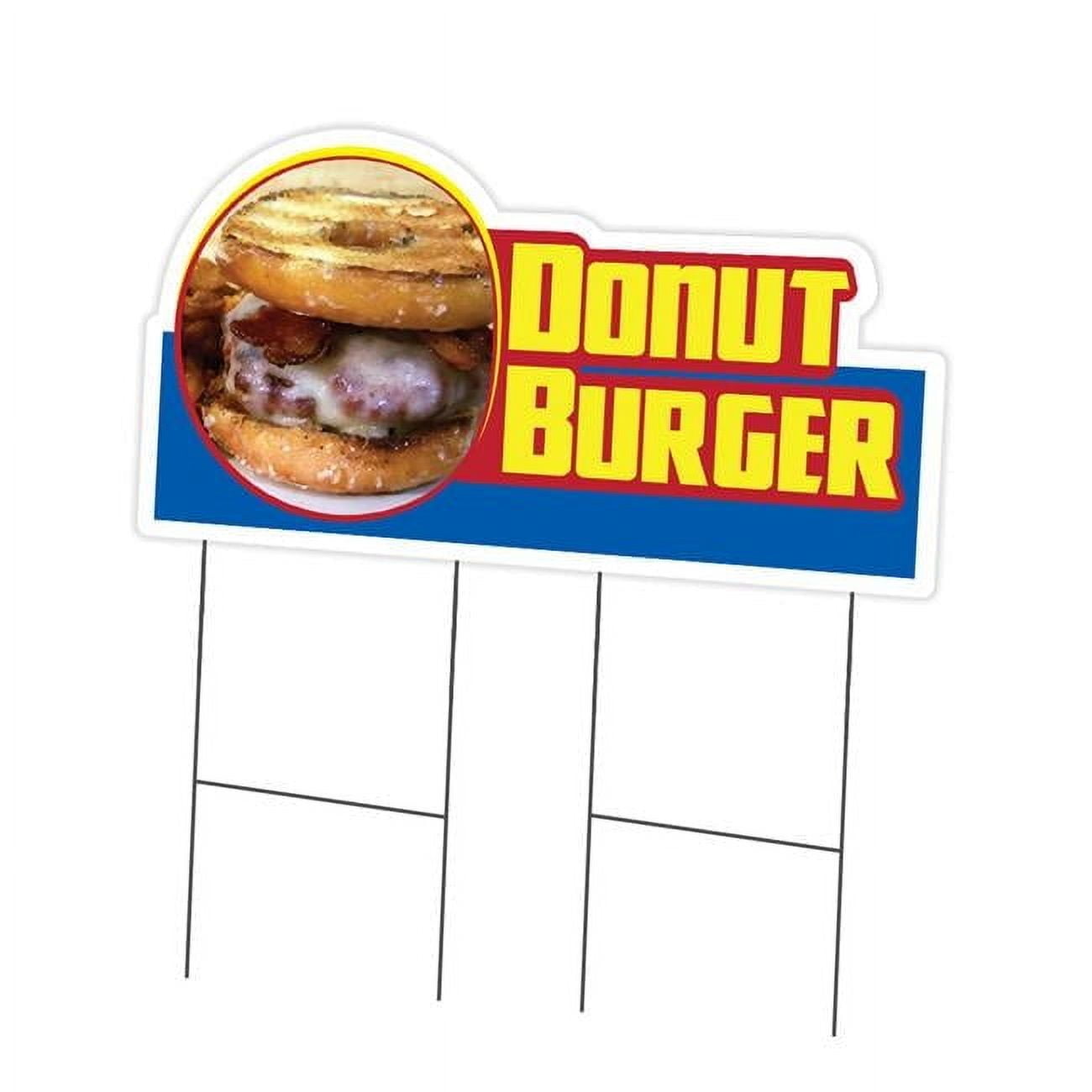 SignMission 24 x 36 in. Yard Sign & Stake - Donut Burger - Walmart.com