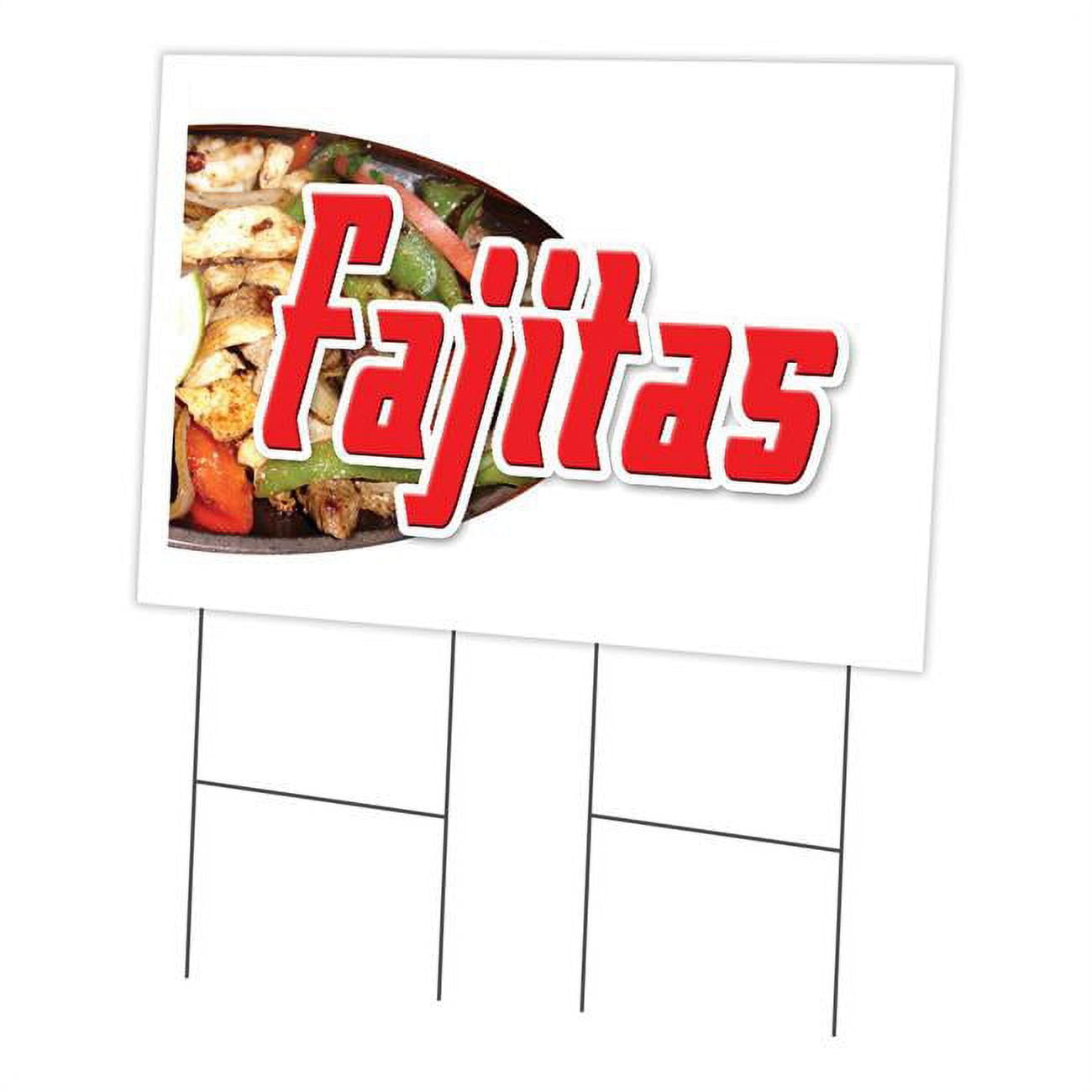 SignMission 24 x 36 in. Yard Sign & Stake - Fajitas - Walmart.com