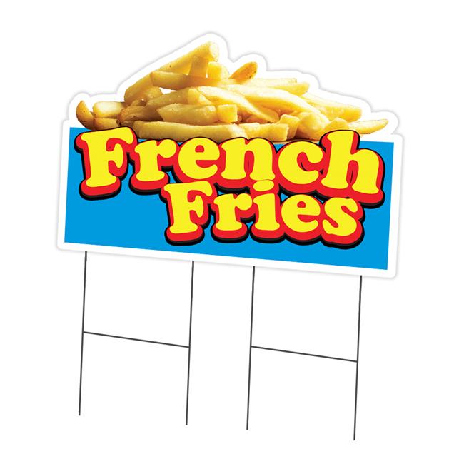 SignMission 24 x 36 in. Yard Sign & Stake - French Fries - Walmart.com