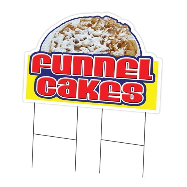 SignMission 24 x 36 in. Yard Sign & Stake - Funnel Cakes - Walmart.com