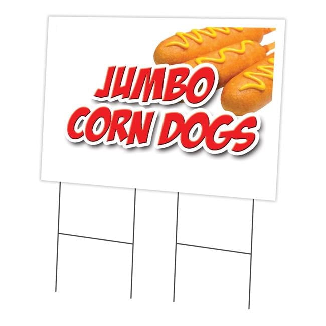 SignMission 24 x 36 in. Yard Sign & Stake - Jumbo Corn Dogs - Walmart.com