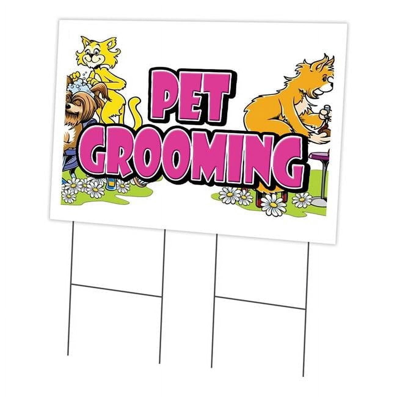 SignMission 24 x 36 in. Yard Sign & Stake - Pet Grooming - Walmart.com