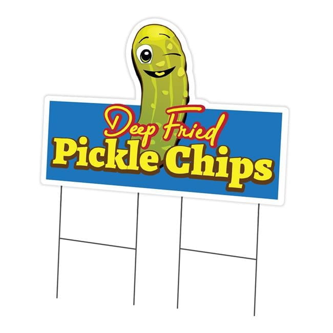 SignMission 24 x 36 in. Yard Sign & Stake - Pickle Chips 2 - Walmart.com