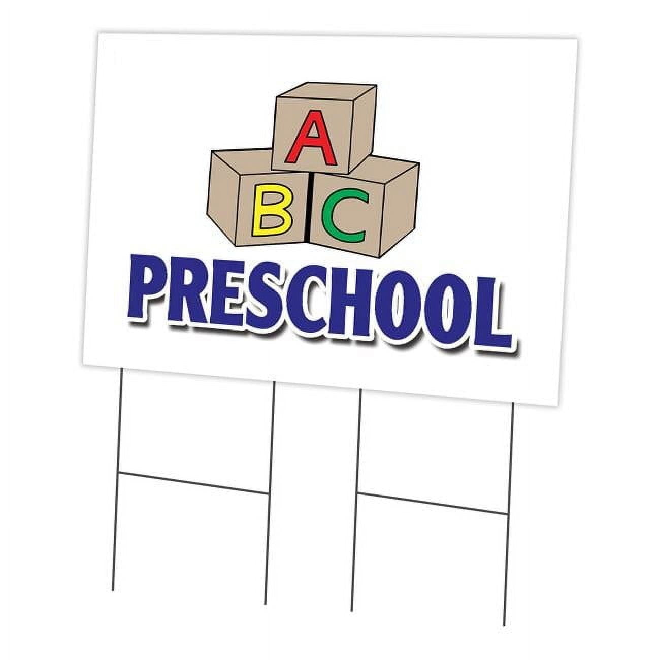 SignMission 24 x 36 in. Yard Sign & Stake - Preschool - Walmart.com