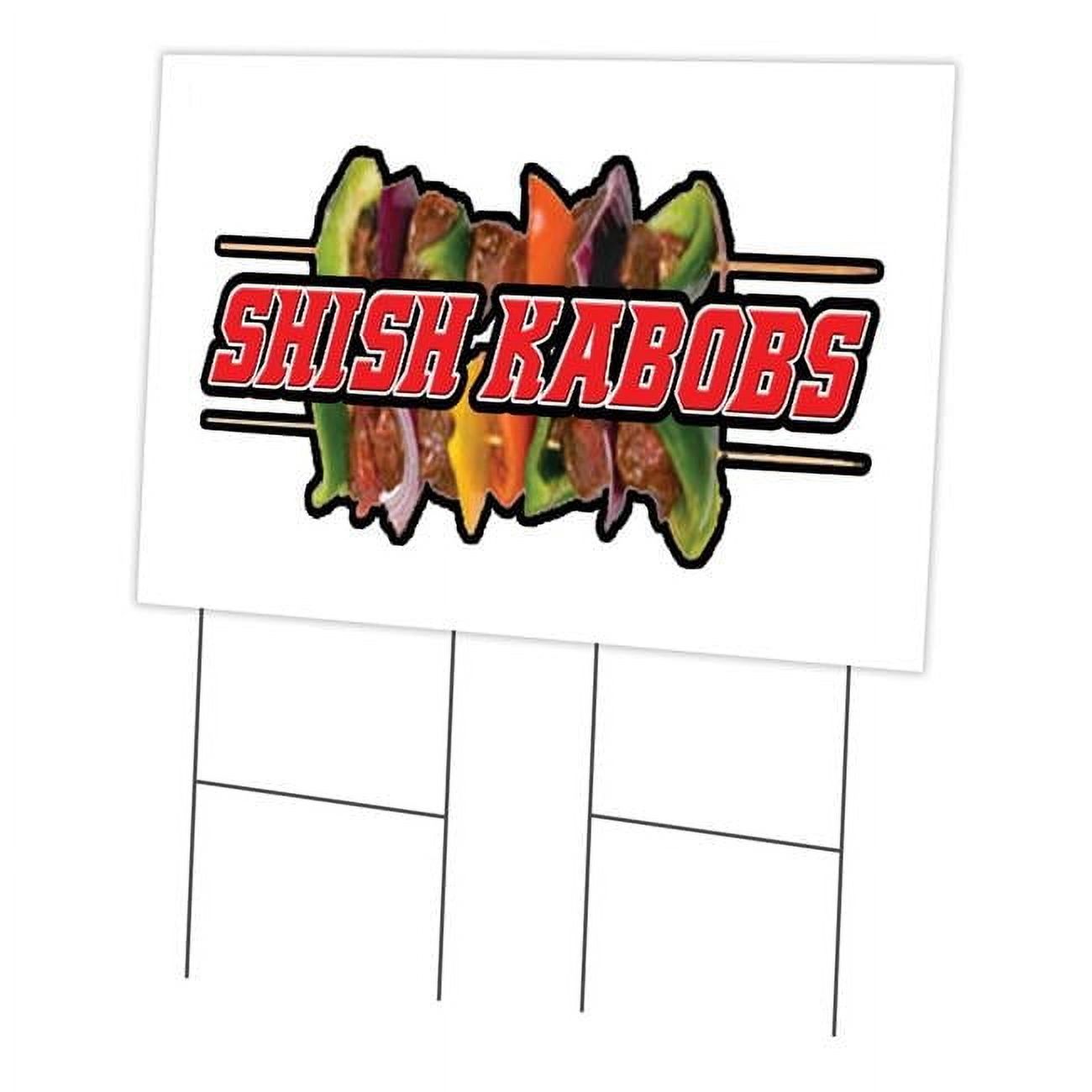 SignMission 24 x 36 in. Yard Sign & Stake - Shish Kabobs - Walmart.com