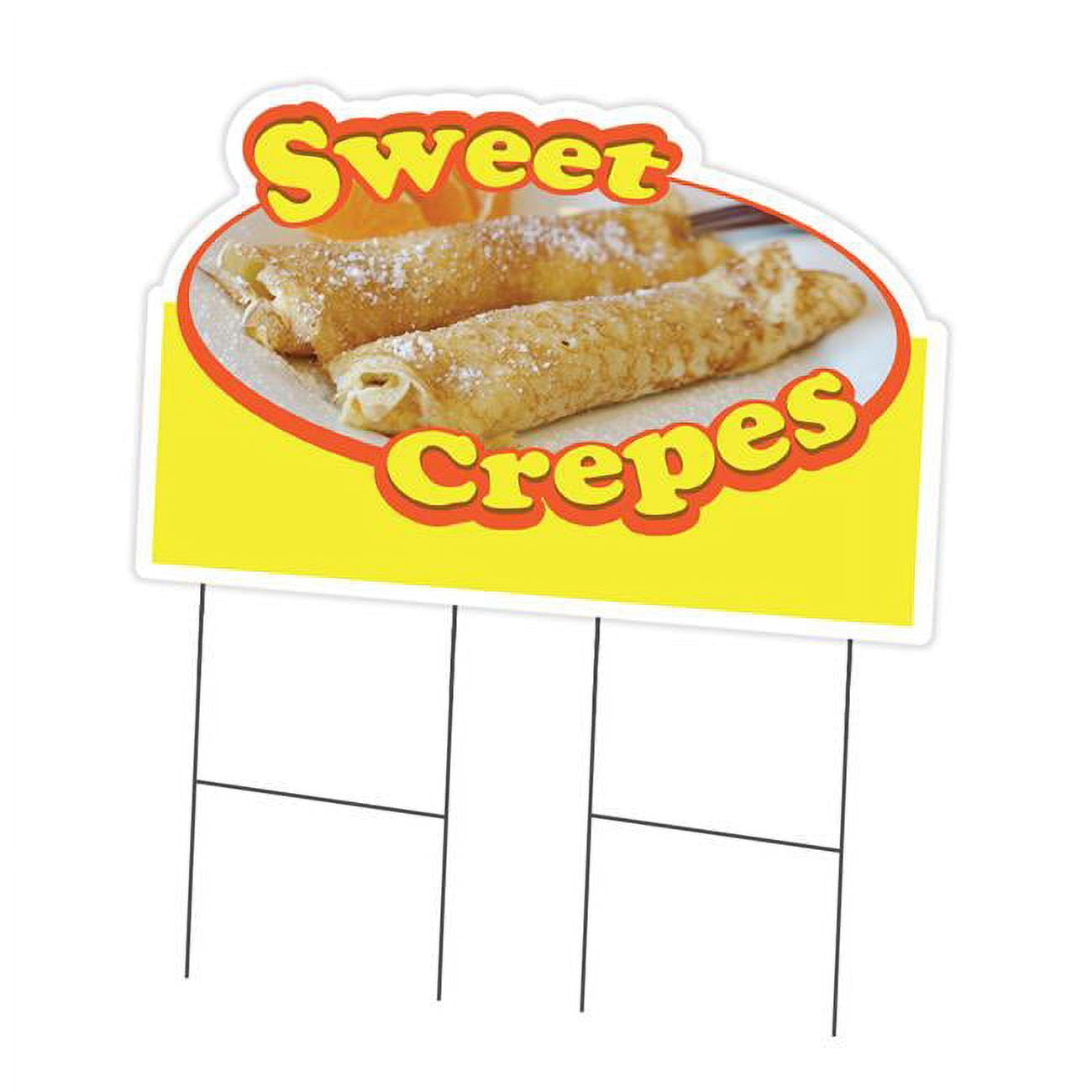 SignMission 24 x 36 in. Yard Sign & Stake - Sweet Crepes - Walmart.com