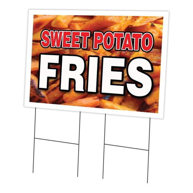 SignMission 24 x 36 in. Yard Sign & Stake - Sweet Potato Fries ...