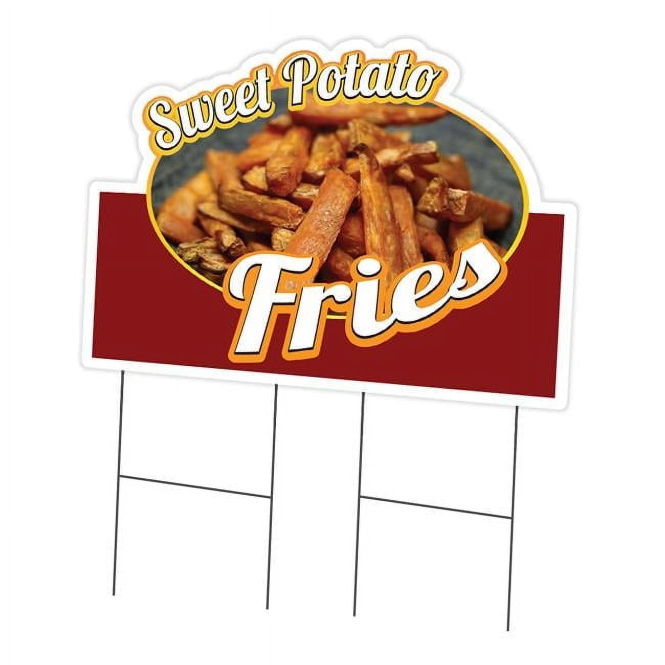 SignMission 24 x 36 in. Yard Sign & Stake - Sweet Potato Fries ...