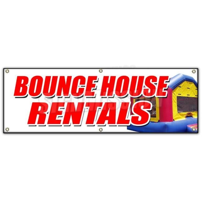 SignMission 24 x 72 in. Banner Sign - Bounce House Rentals - Party ...