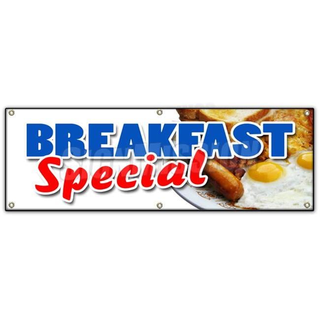 SignMission 24 x 72 in. Banner Sign - Breakfast Special - Ayce Waffle ...