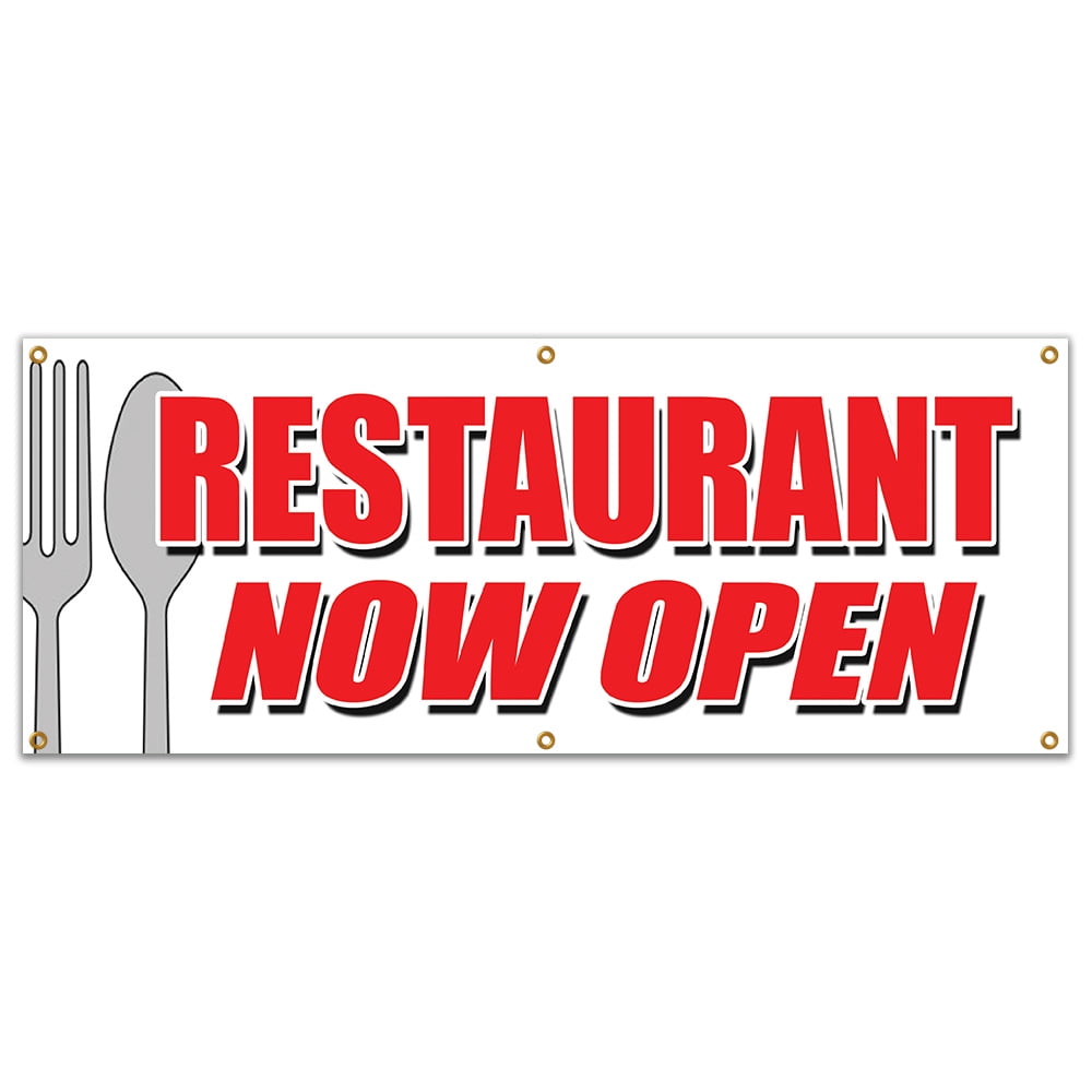 72" RESTAURANT NOW OPEN BANNER SIGN grand opening new management happy ...