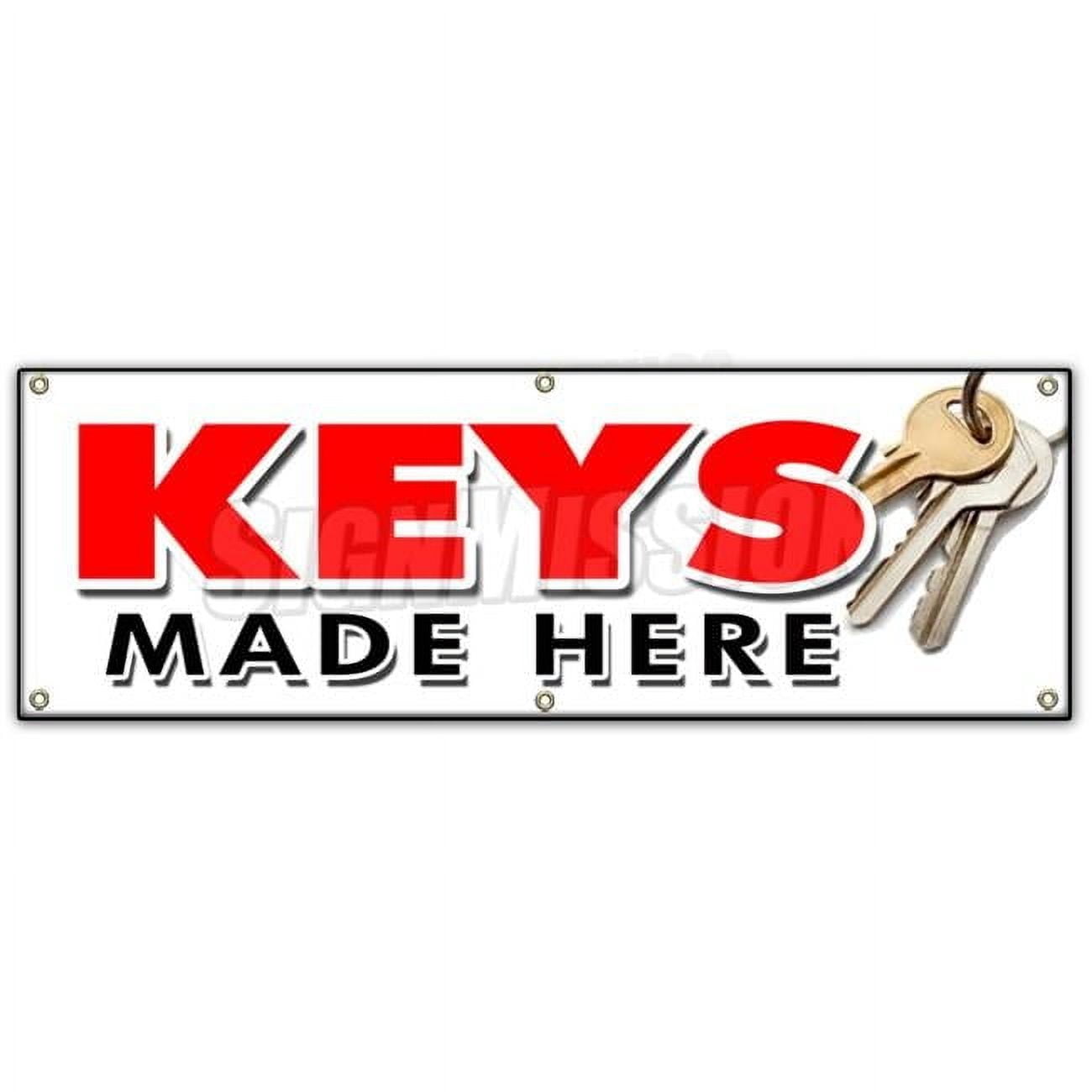 SignMission 24 x 72 in. Keys Made Here Banner Sign - Walmart.com